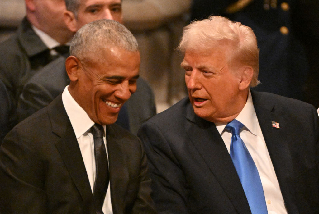 Donald Trump and Barack Obama Interaction at President Carter's Funeral ...